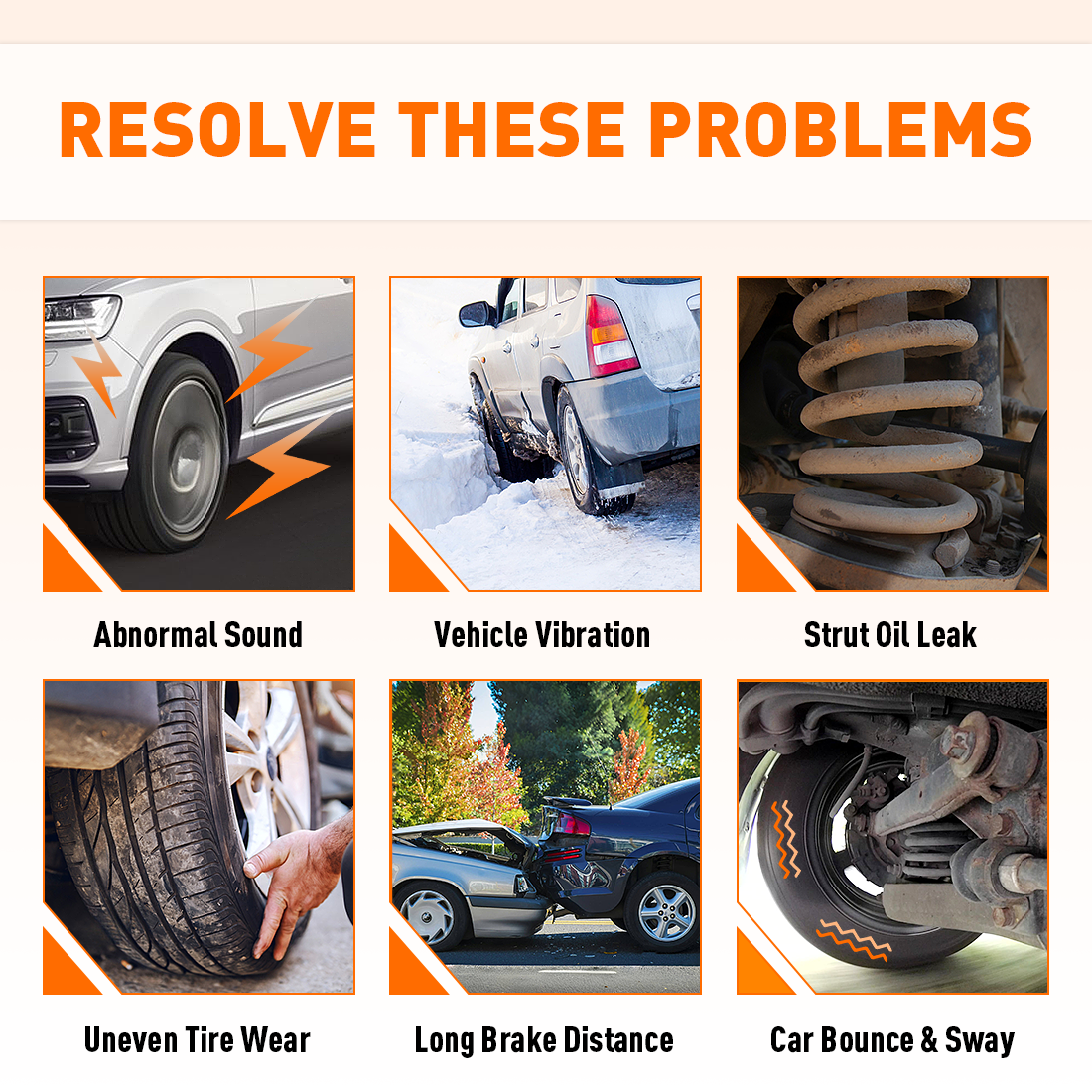 KYB Gas-A-Just Set of 2 Front Shocks Absorber Shocks Replacement For ...