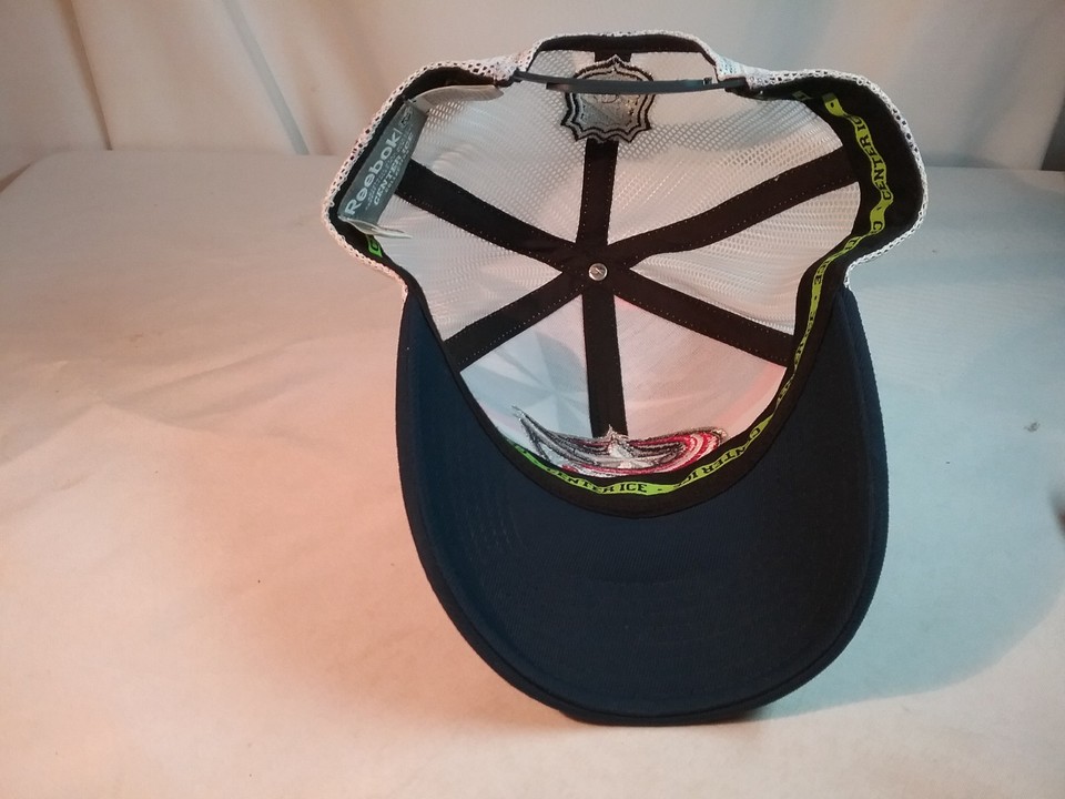 NHL Columbus Blue Jackets Reebok Adult Adjustable Fit Half Mesh Cap Hat ...