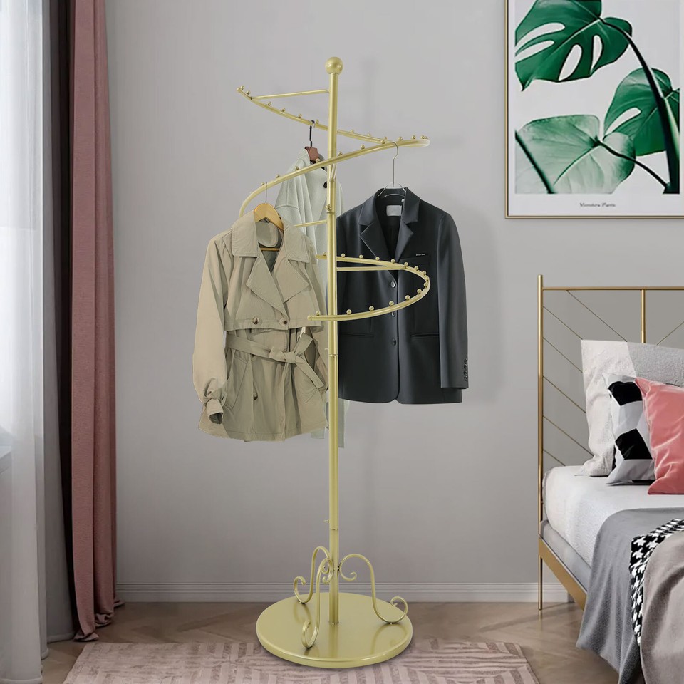 Spiral Rotating Clothing Rack Heavy Duty Garment Rack Sturdy ...