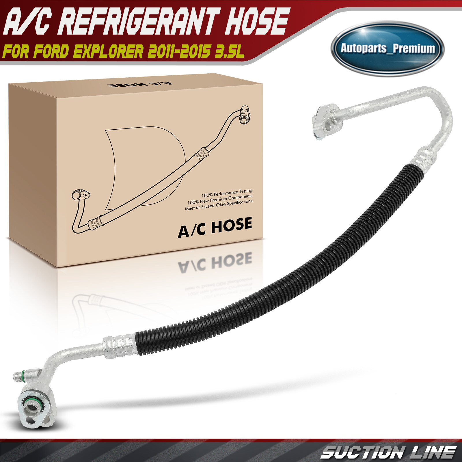A/C Suction Line Hose Compressor to Evaporator for Ford Explorer 2011 ...