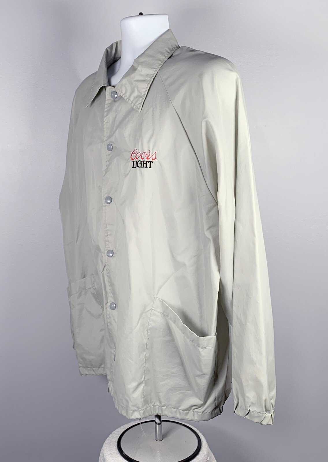 VTG Coors Light Brewing Beer Full Zip Wind Breaker Jacket Mens XL ...