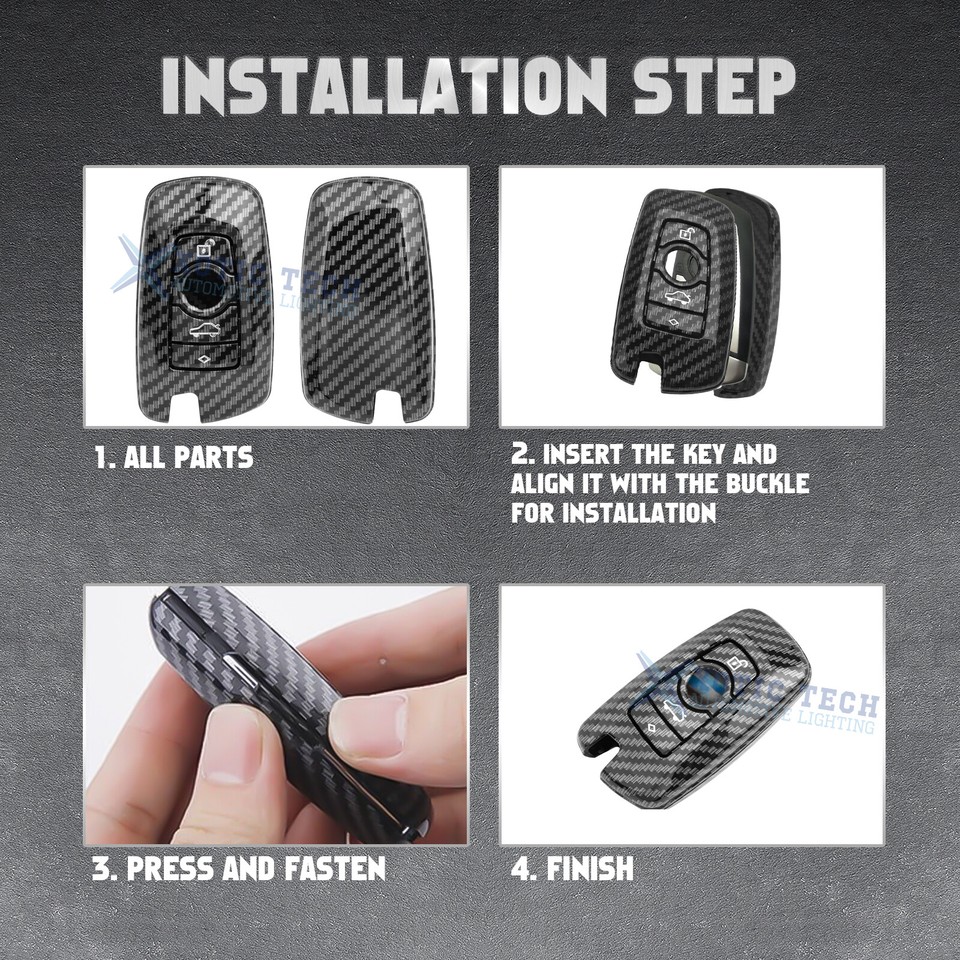 Carbon Fiber ABS Keyless Key Fob Shell Case For BMW 3 5 Series F30 F31 F10 F11 | eBay