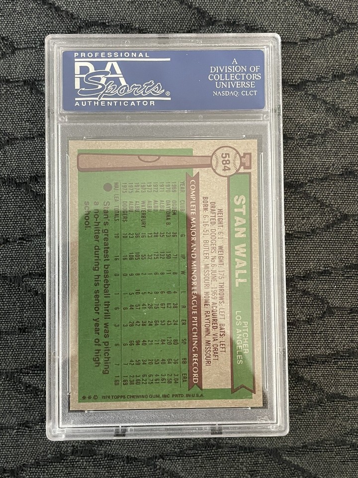 1976 Topps Set Break - #584 Stan Wall (RC) PSA Gem 💎 Mint 10 | eBay