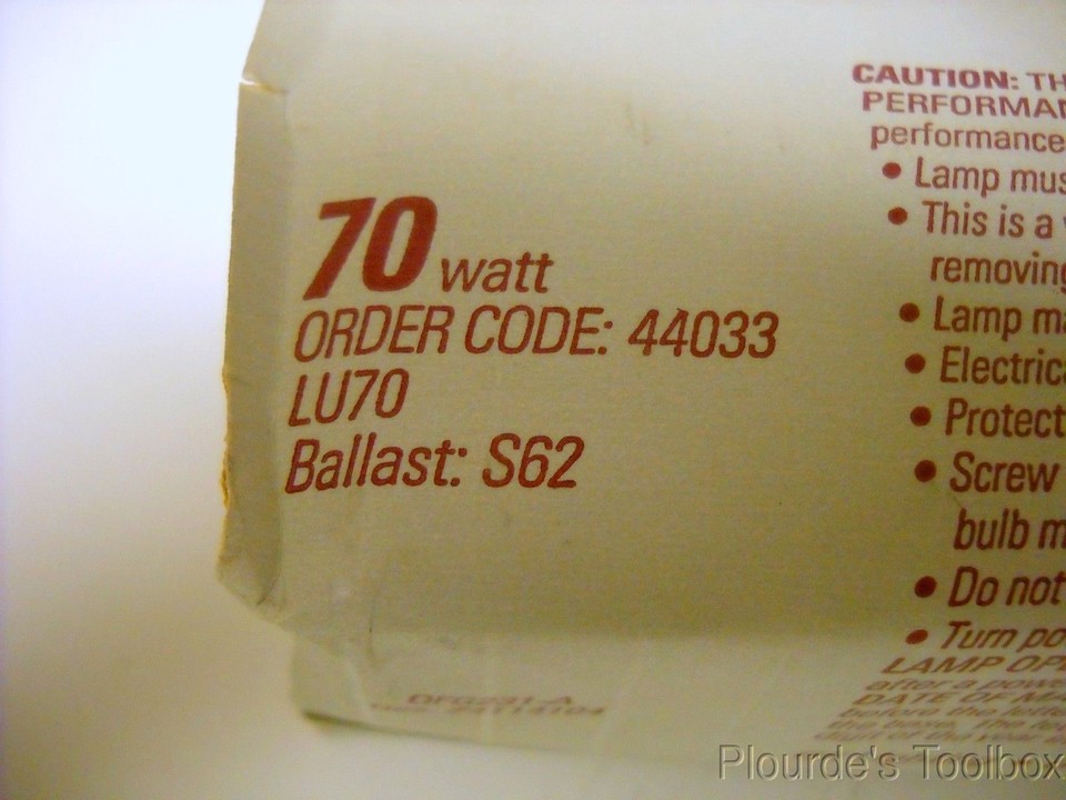 New GE Lucalox High Pressure Sodium 70W Lamp, LU70 | eBay