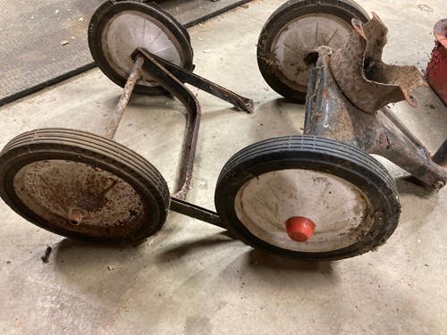 Vintage Radio Flyer Model 90 Red Wagon Steel Metal Running Gear Parts ...