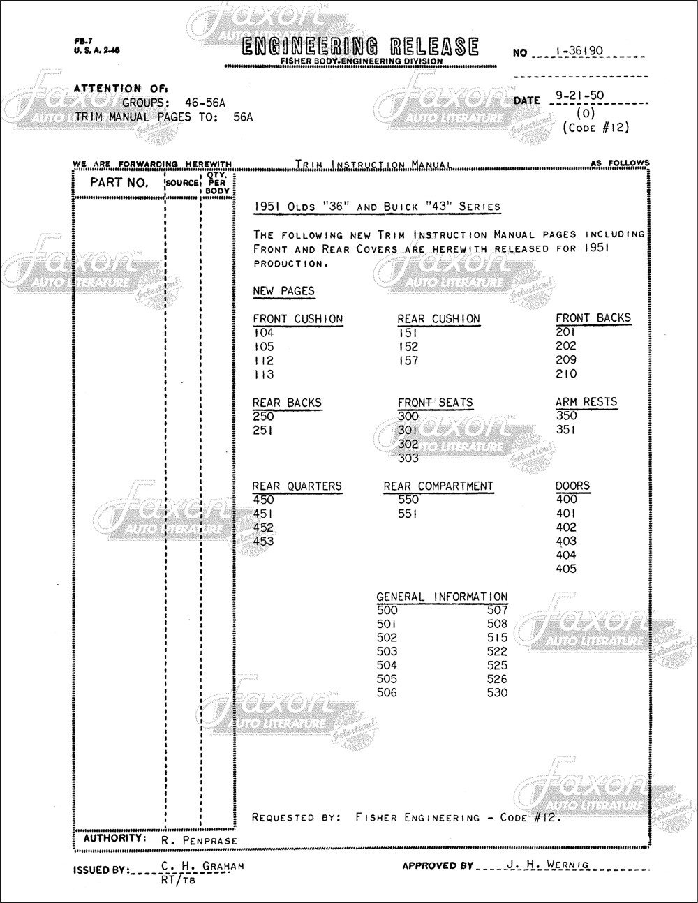 1951 Fisher Body Assembly Manual Set 3 Books Buick Special Oldsmobile ...