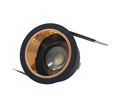 4x Rose Gold & Black Ceiling Downlight GU10 Reflector Recessed ...