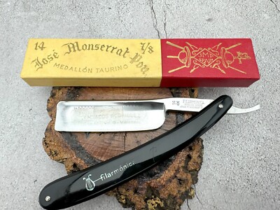 Razor Filarmonica 14 Medallion Taurino, Vintage Straight Razor Spain R ...
