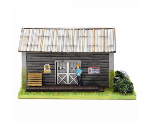 HO Scale Old School Blacksmith Shop Building Preassembled with Figures ...
