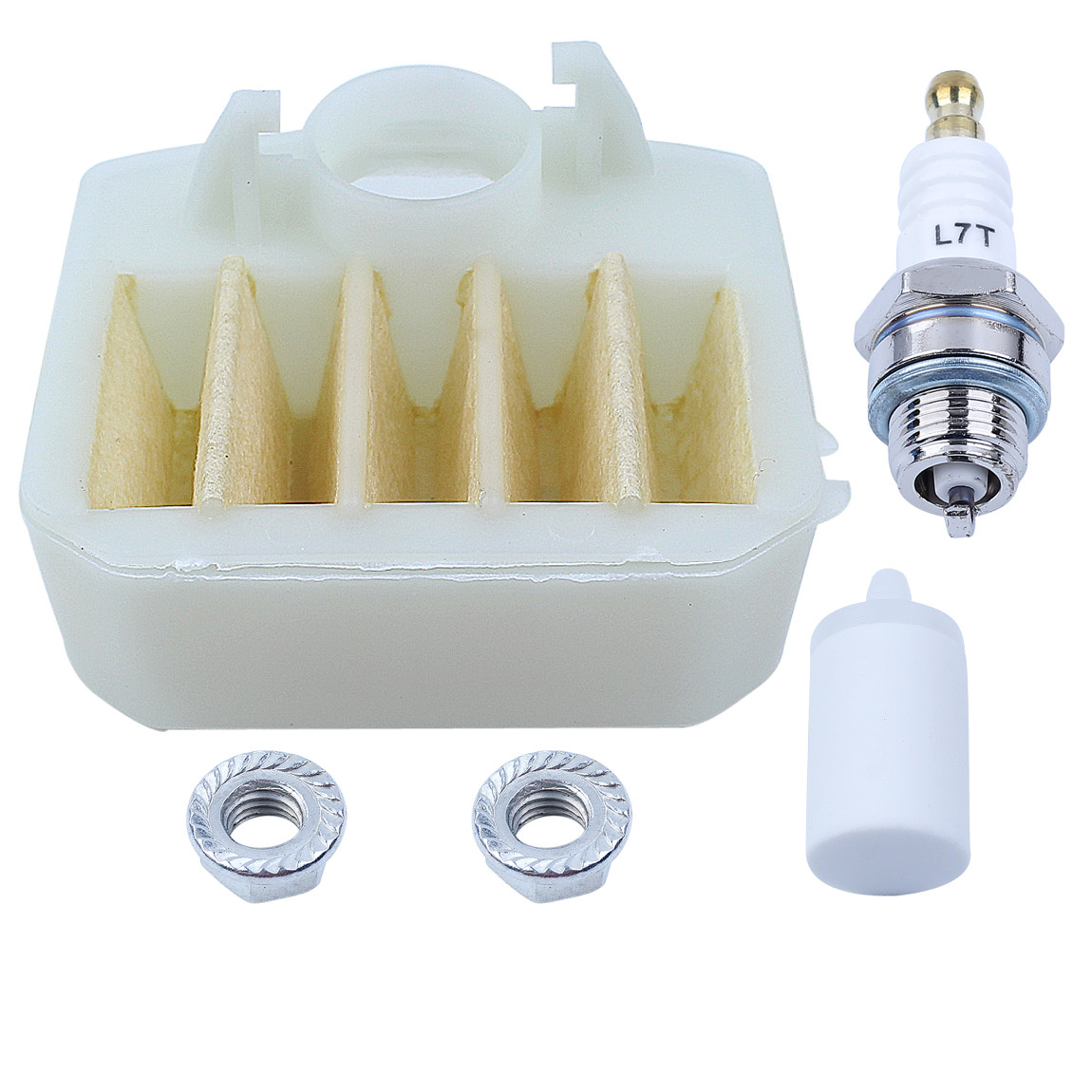 Air Filter Fuel Filter Bar Nut Kit For Husqvarna 340 345 350 353 346XP ...