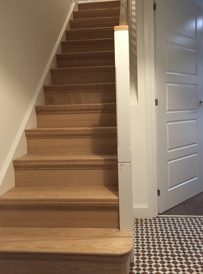 Oak Stair Cladding Bottom Bullnose Step | eBay UK