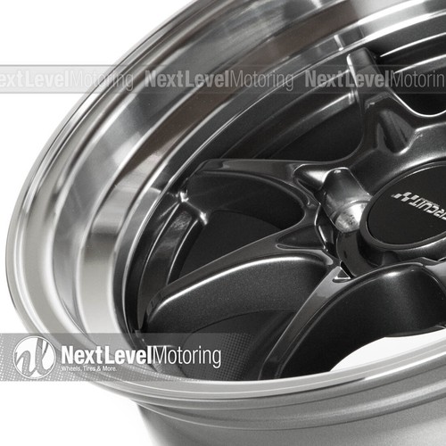 CIRCUIT CP40 15x8 4x100 +25 GLOSS GUN METAL WHEELS CE28 FITS HONDA ...