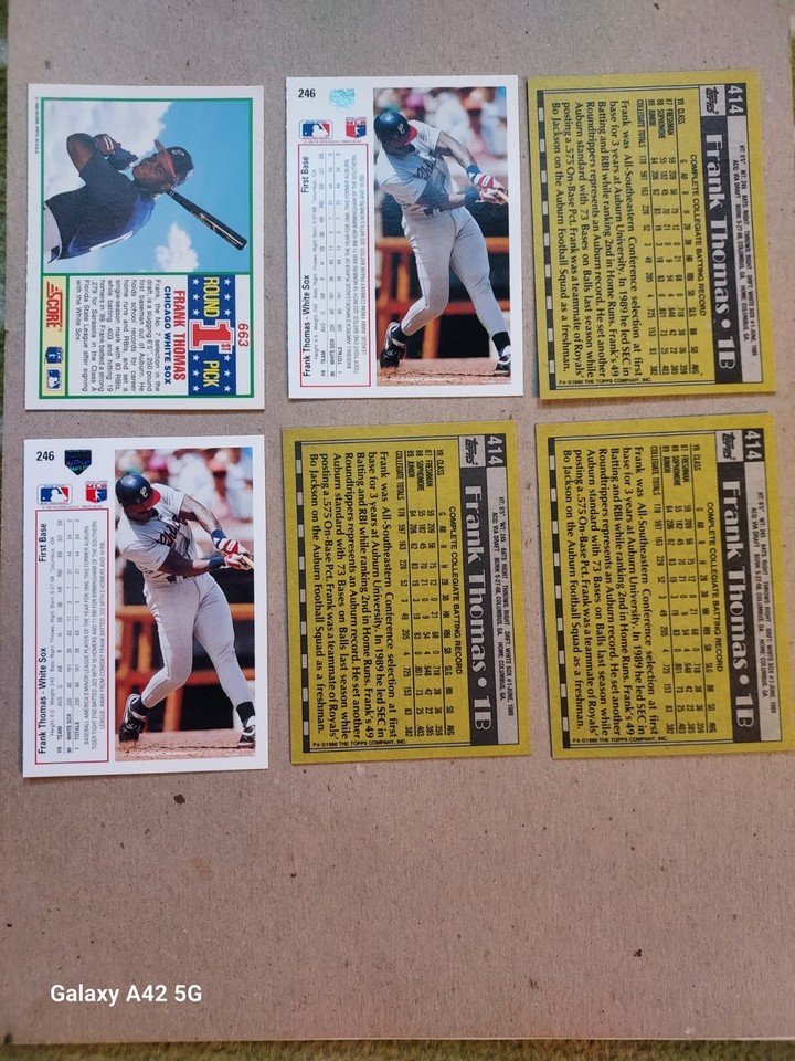 Lot Of 6 Frank Thomas Baseball Cards UD TOPPS SCORE Rookie RC | eBay