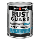 white knight 1l black flat rust guard epoxy enamel paint | eBay Australia