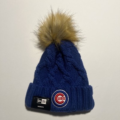 Women's New Era Royal Chicago Cubs Luxe Cuffed Knit Hat with Pom Winter ...