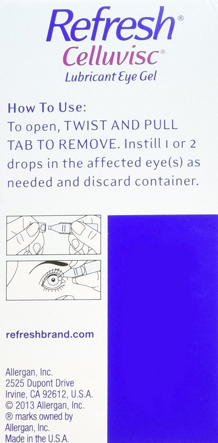 Refresh Celluvisc Lubricant Eye Gel Soothing Preservative Free 30ct ...