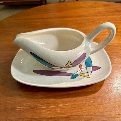 MCM Metlox Vintage Atomic Poppytrail Contempora Gravy Boat and Saucer ...
