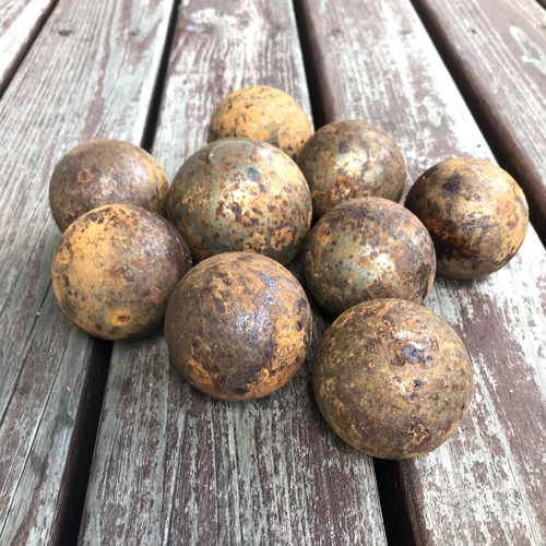 Nine 2” Rusty metal balls, Garden decor, Garden art, Rusty metal ball | eBay