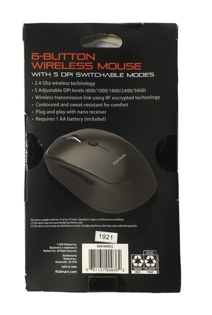 Blackweb 6-button 5 DPI Setting Wireless Bluetooth Mouse M47e for sale ...