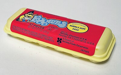 Vintage 1991 Hershey Eggums Bubble Gum Eggs Candy Container Yellow Ebay