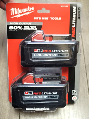 Milwaukee M18 Red Lithium XC 6.0 High Output Battery Packs 18V | 48-11 ...