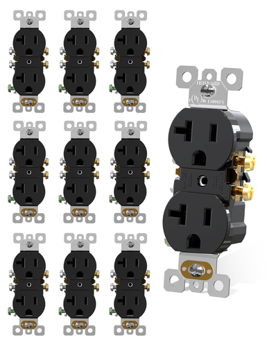 20 Amps Outlets Duplex Electrical Receptacle Outlets, 20Amp 125V Heavy ...