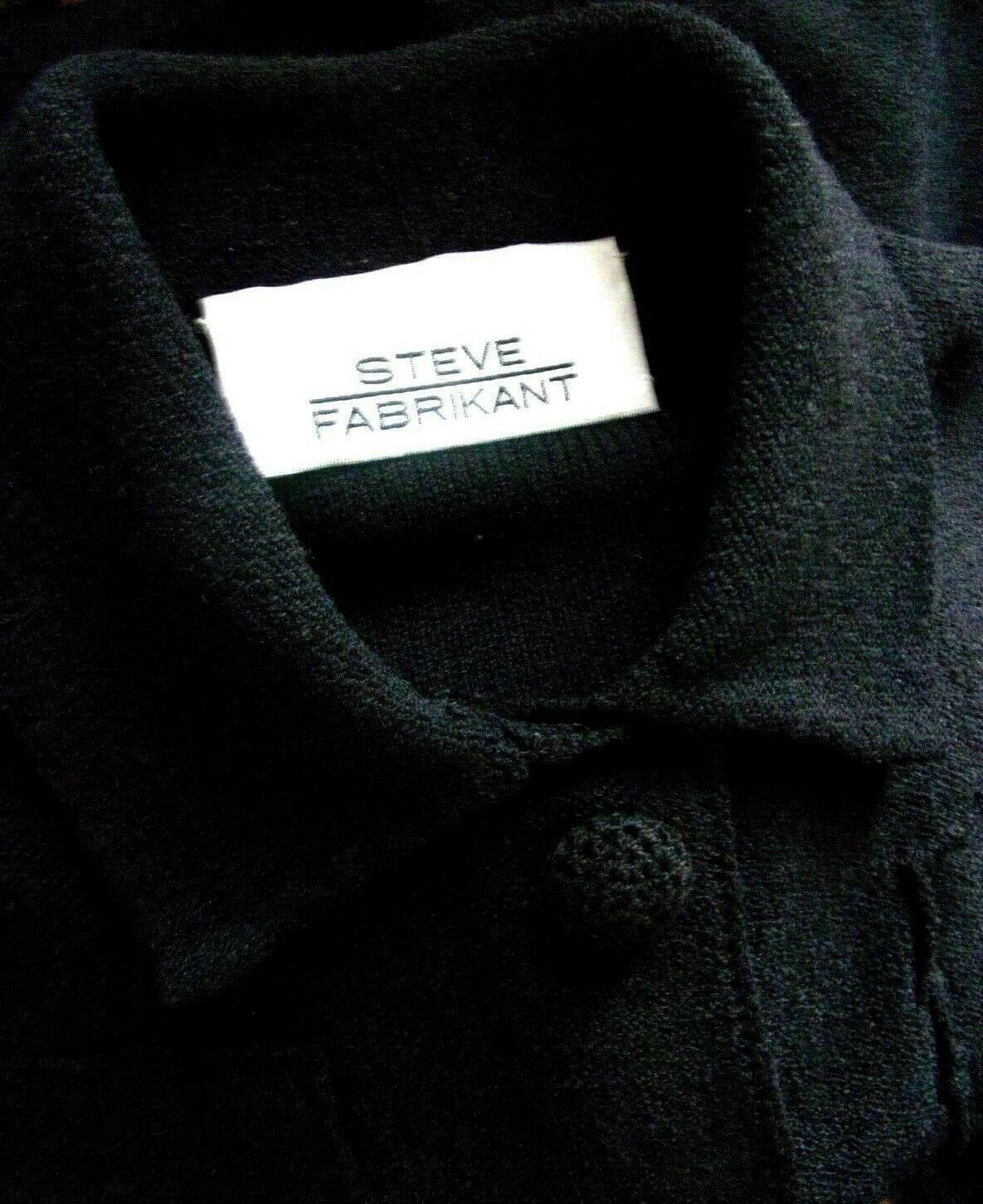 Steve Fabrikant Vintage Santana Knit Jacket S Black Wool Sweater ...