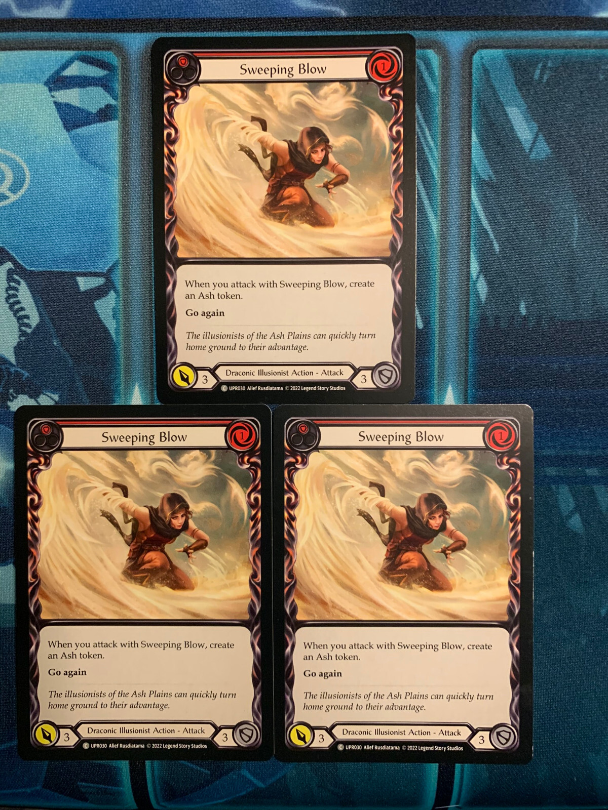 3 Card Red Playset Sweeping Blow Uprising Flesh and Blood FAB TCG | eBay