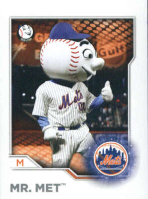 2017 Topps Stickers #247 Mr. Met New York Mets Baseball Card NM-MT ...