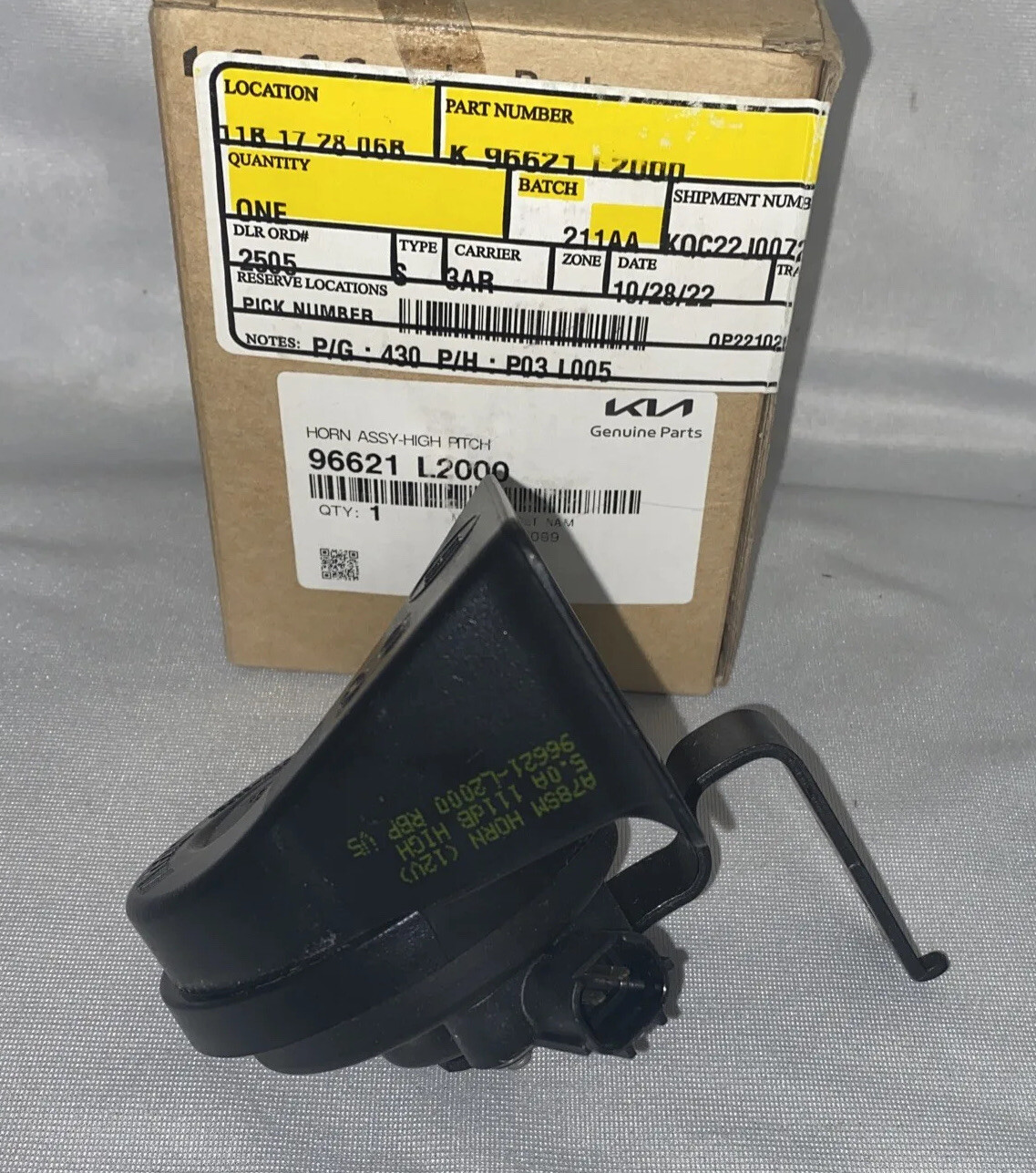 Genuine Kia High Note Horn 96621-L2000 for sale online | eBay