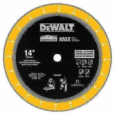 DEWALT DW8500 14" 356mm Diamond Edge Metal Cutting Drop CHOP Saw Blade ...