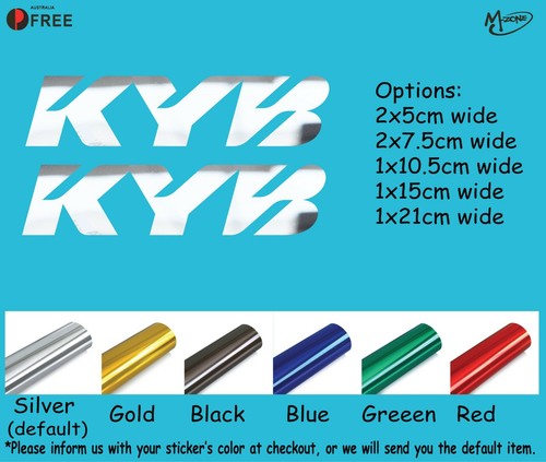 KYB Decals Stickers Metallic Chrome Effect logo die cut best gifts | eBay