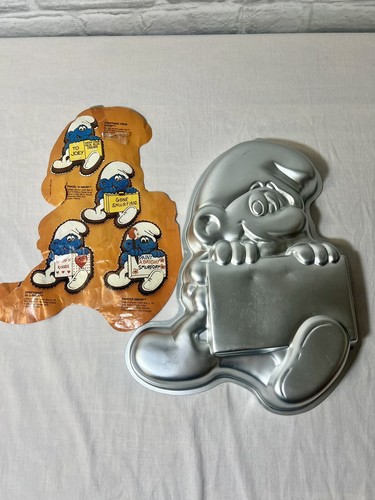 WILTON SMURF CAKE PAN 1983 502-4033 BAKING MOLD TIN VINTAGE ALUMINUM | eBay