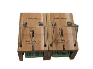 2 Critter Getter Wooden Box Trap for Squirrel, Rat, Chipmunk, Rodent ...