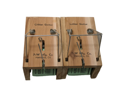2 Critter Getter Wooden Box Trap for Squirrel, Rat, Chipmunk, Rodent ...