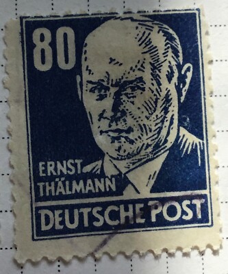 Germany DDR stamps - Ernst Thälmann (1886-1944) 80 pfennig 1952 Sg:DD ...
