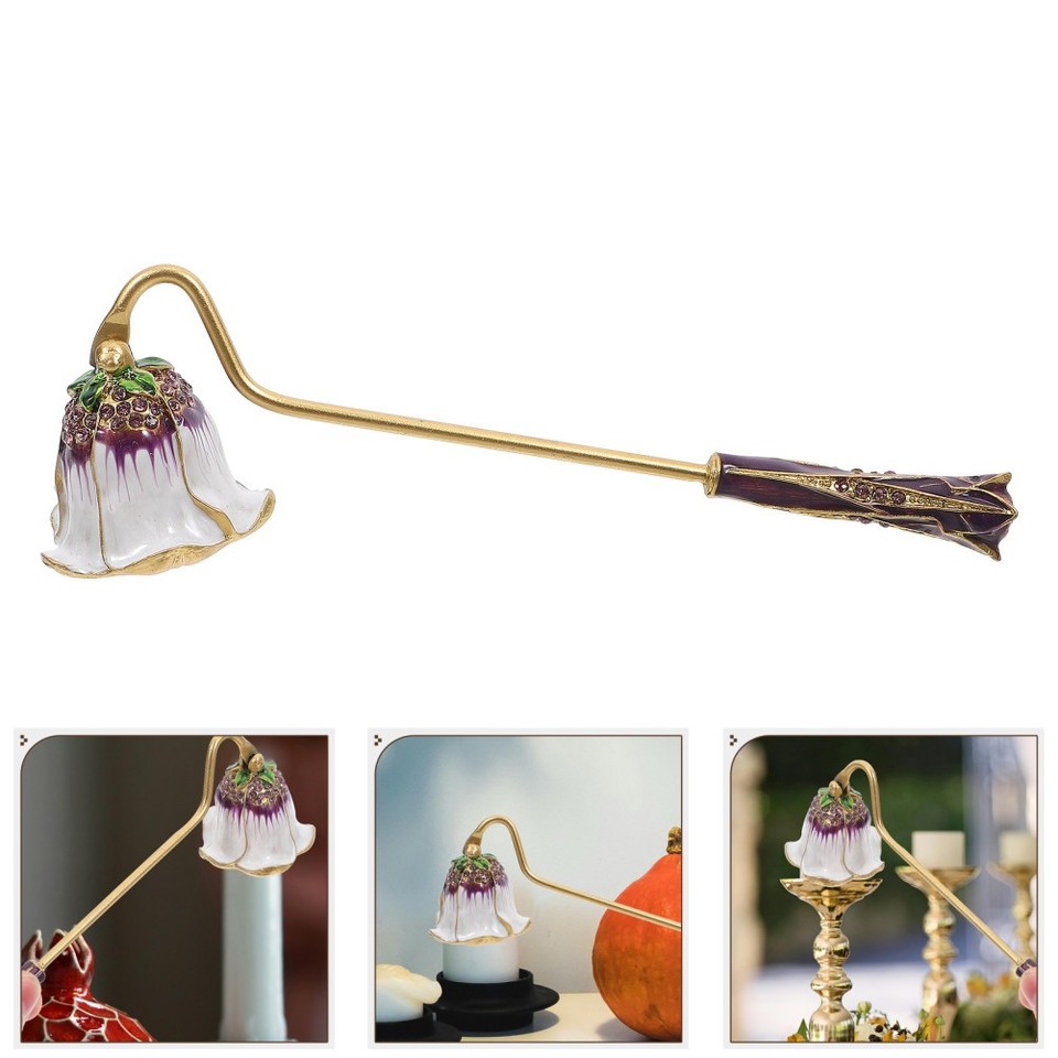 Vintage Zinc Alloy Candle Snuffer With Rhinestone Extinguisher For Home ...