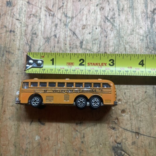 Vintage 1976 Zylmex Valley District Crown School Bus 1:64 Yellow #P322 ...