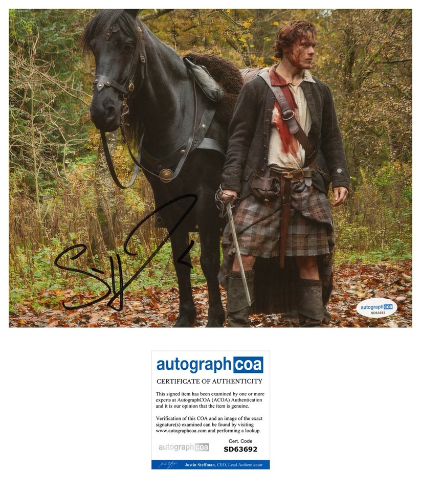 SAM HEUGHAN OUTLANDER SIGNED 8X10 PHOTO AUTHENTIC AUTOGRAPH - ACOA COA ...