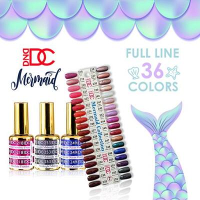 DND DC Mermaid Glitter Gel Full Collection 36 pcs + Color Swatch | eBay