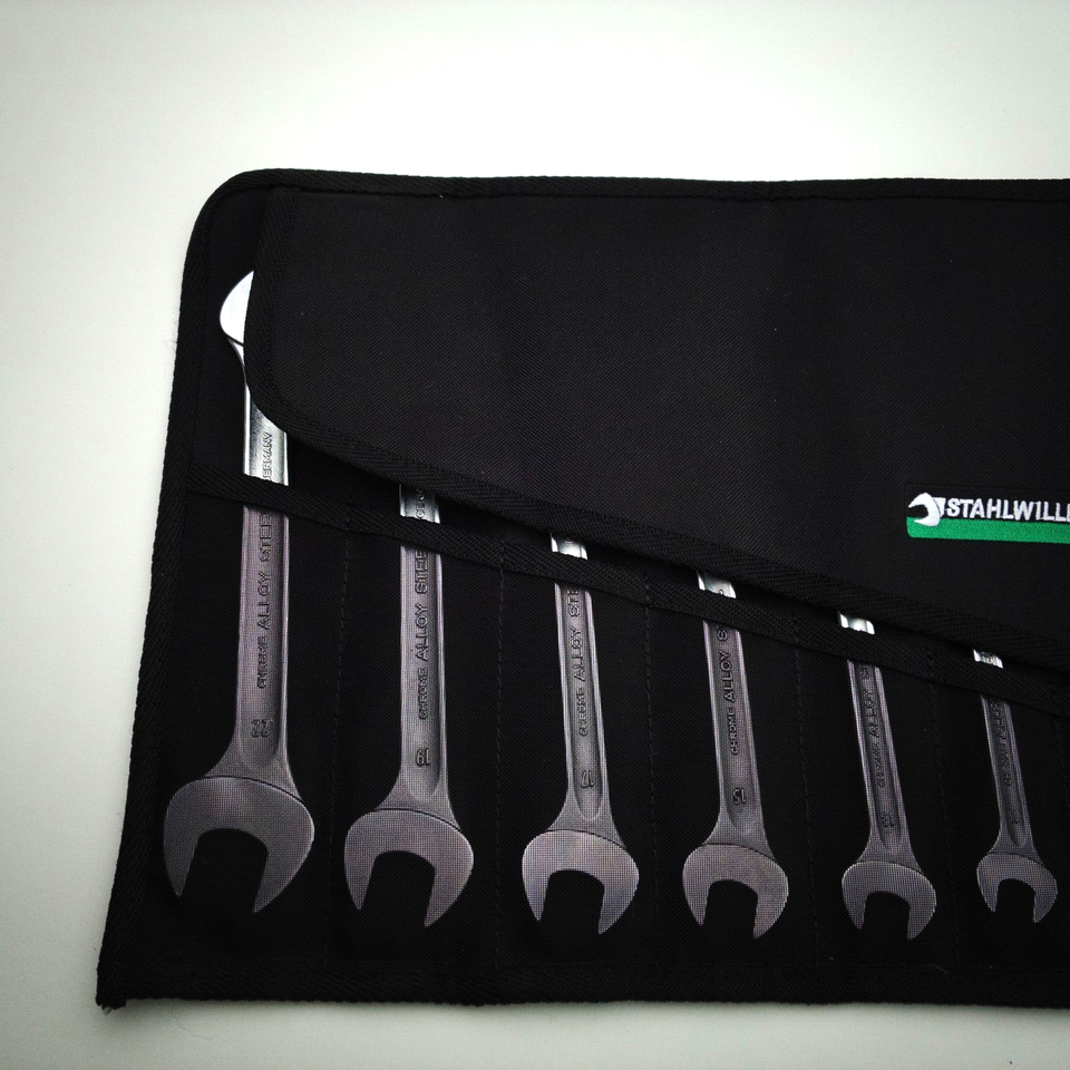 Stahlwille open ended spanner set "Motor 10"/8, metric, 6mm - 22mm ...