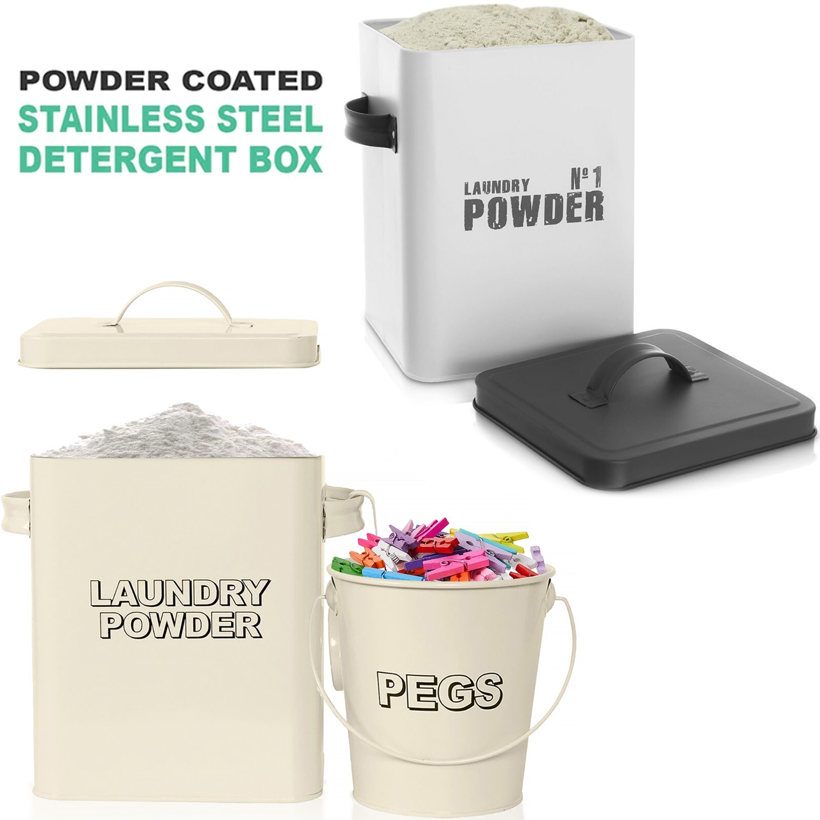 Dishwasher Storage Box Tablet Metal Laundry Washing Kitchen Container ...