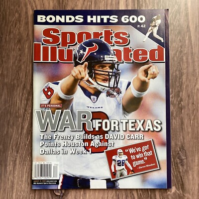 2002 Sports Illustrated Carr HOUSTON TEXANS First Cover NEWSSTAND NO ...