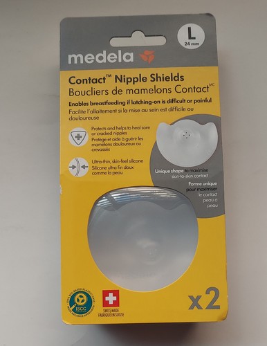 NEW 2-Pack Medela Contact Nipple Shields Size Large 24mm | eBay