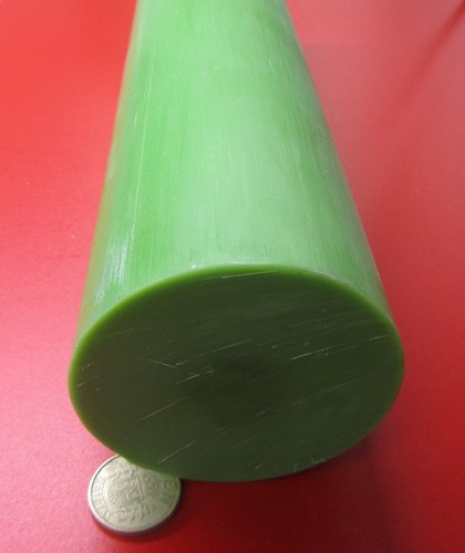 Nylon 6 Oil Filled Cast Round Rod, Green 3.00" Dia x 24" Length | eBay