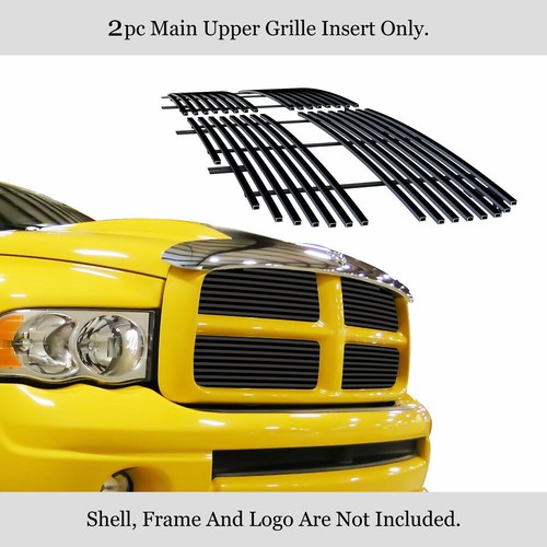 Fits 2002-2005 Dodge Ram Black Main Upper Billet Grille Grill Insert | eBay