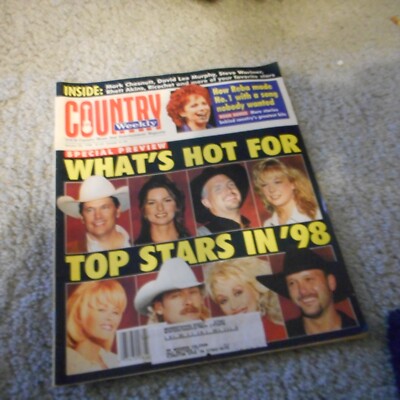 Dolly Parton Covers Country Weekly Magazine January 1998 Garth Brooks ...