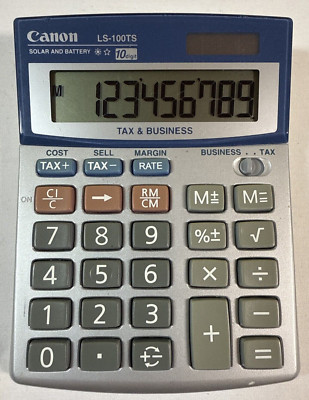 Canon / LS-100TS / Tax Business 10-Digit Dual Power Desktop Calculator ...