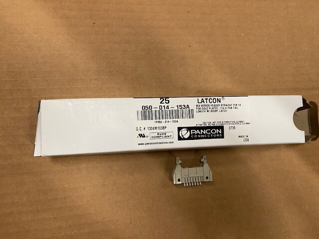 (25 Pack) Pancon 050-014-153A Latcon Header Straight Pin 14 POS Gold ...