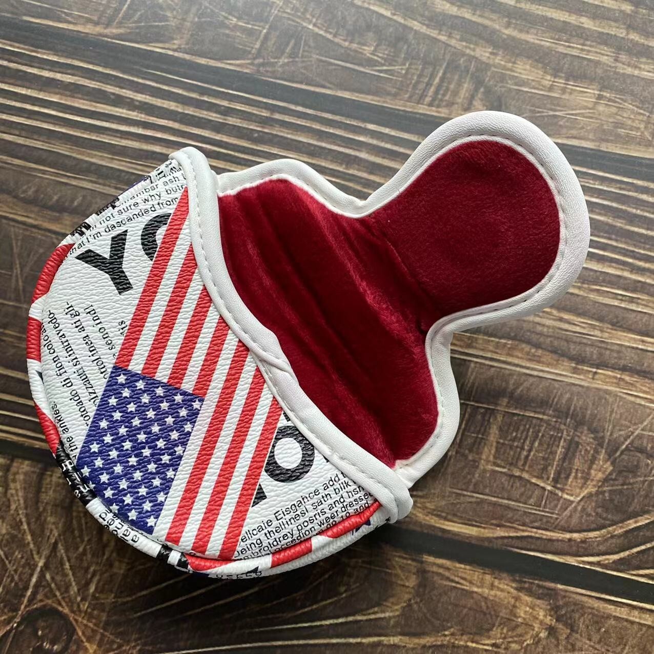 USA Half Mallet Putter Cover Headcover Golf Gift Mid Mallet Putter Head ...